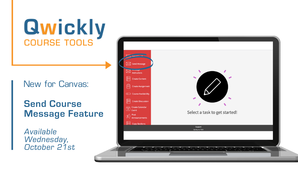 Qwickly | Qwickly Course Tools for Canvas Gains Send Course Message Feature